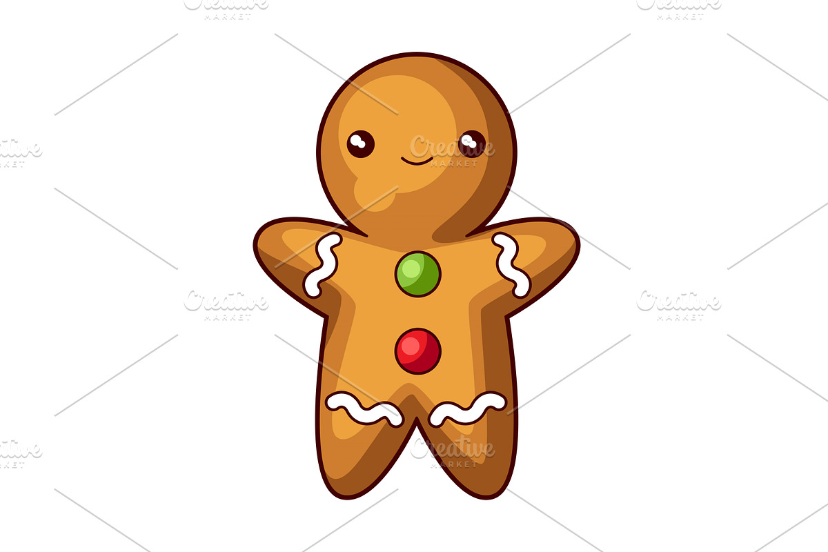 Illustration of gingerbread man, an Object Graphic by incomible ...