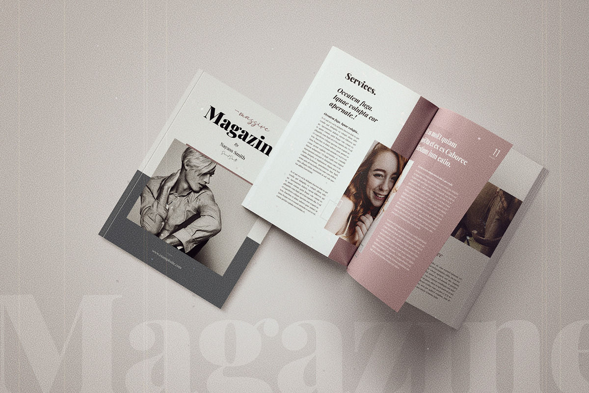 Massive Magazine Template, a Magazine Template by GoldenPixelStudio