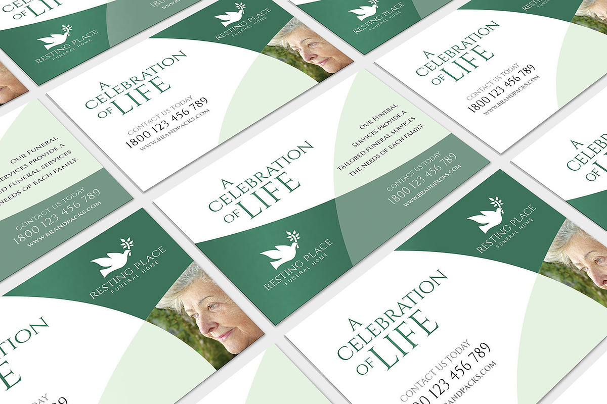 Funeral Service Business Card, a Business Card Template by BrandPacks