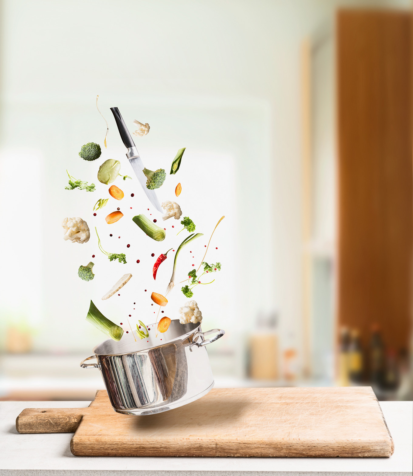 Flying cooking ingredients and pot, a Food & Drink Photo by VICUSCHKA ...