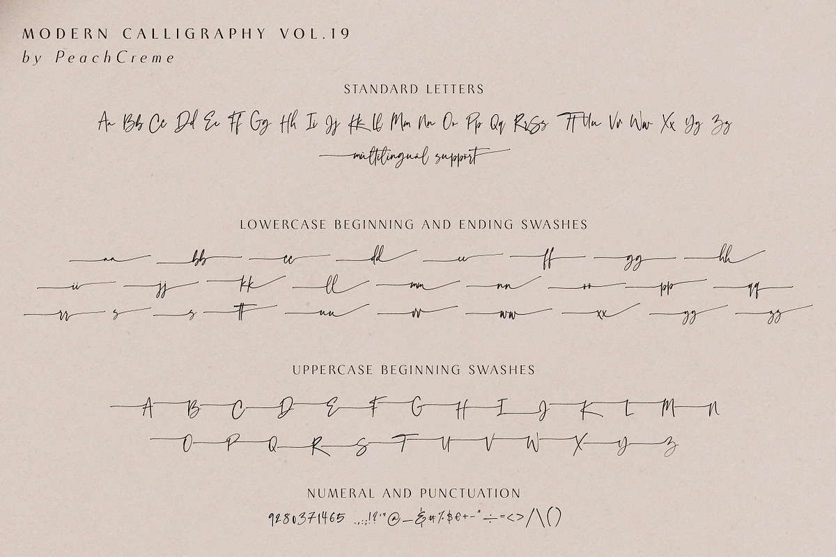 Faustine //Modern Script, a Handwritten Font by PeachCreme