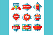 Vector Badges in Flat Style Design, a Work Illustration by serkorkin