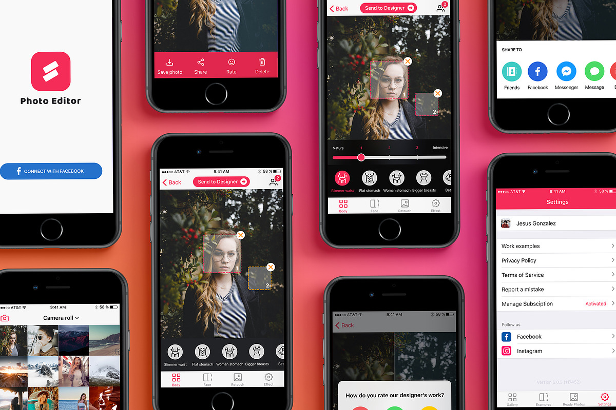 Photo Editor Mobile UI Concept, an App Template by hoangpts