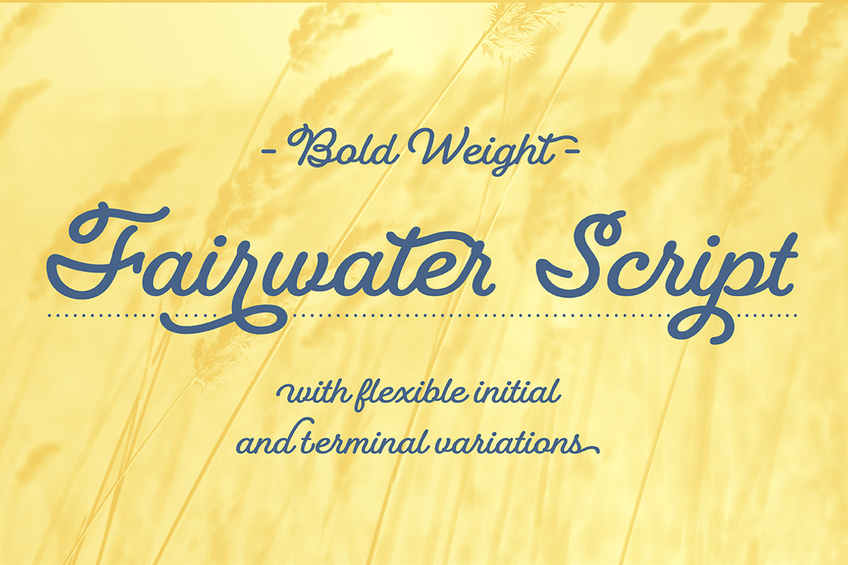 Fairwater Script Bold, a Script Font by Laura Worthington