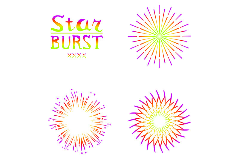 Set color starburst abstract vector, a Background Graphic by Rommeo79 ...