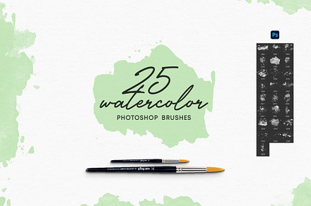 32 Watercolor Splatters | Brushes ~ Creative Market