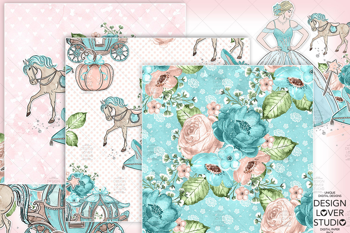 Fairy Tale digital paper pack, a Pattern Graphic by designloverstudio