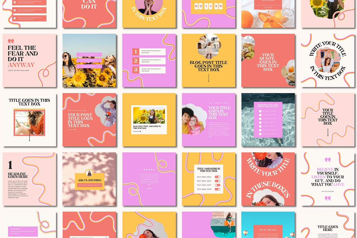 Bright Instagram Template Bundle A Social Media Template By Templatez Co