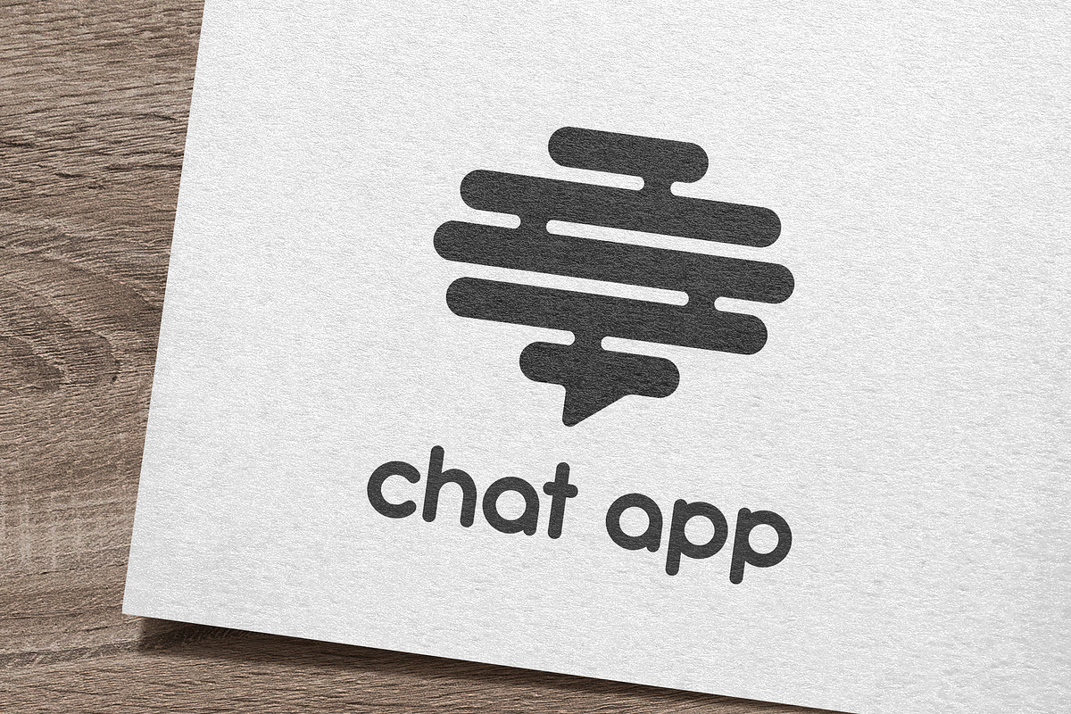 Chat App Logo, a Branding & Logo Template by IKarGraphics