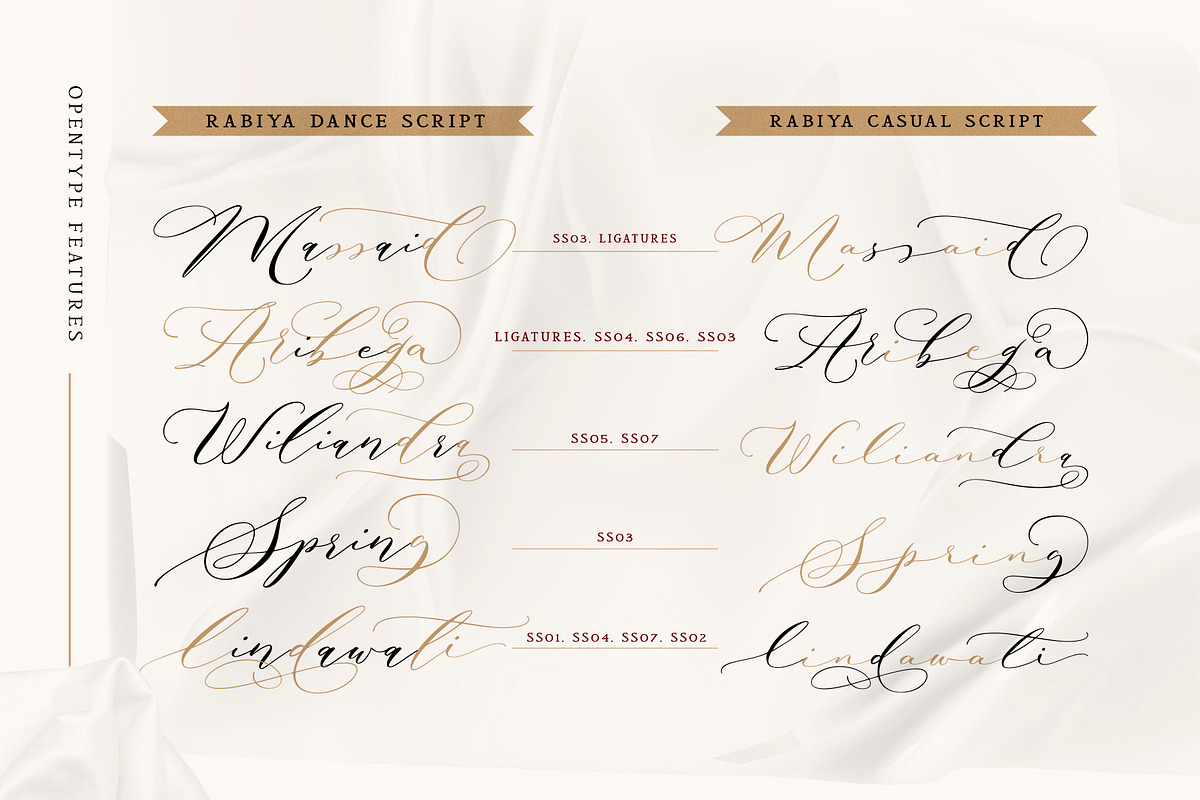 Rabiya Two Romantic Fonts - 50% Off, a Script Font by JROH Creative