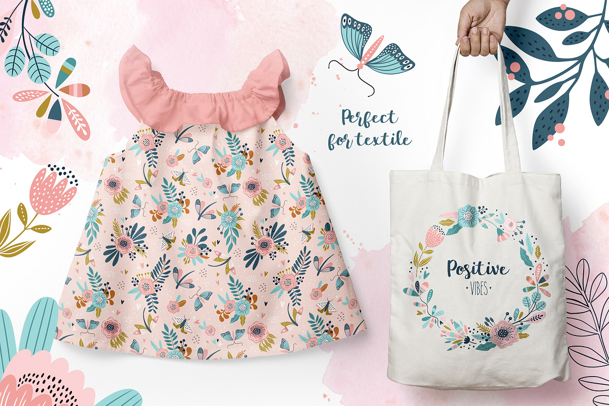 Gentle Garden, a Decorative Illustration by Angelina De Sol
