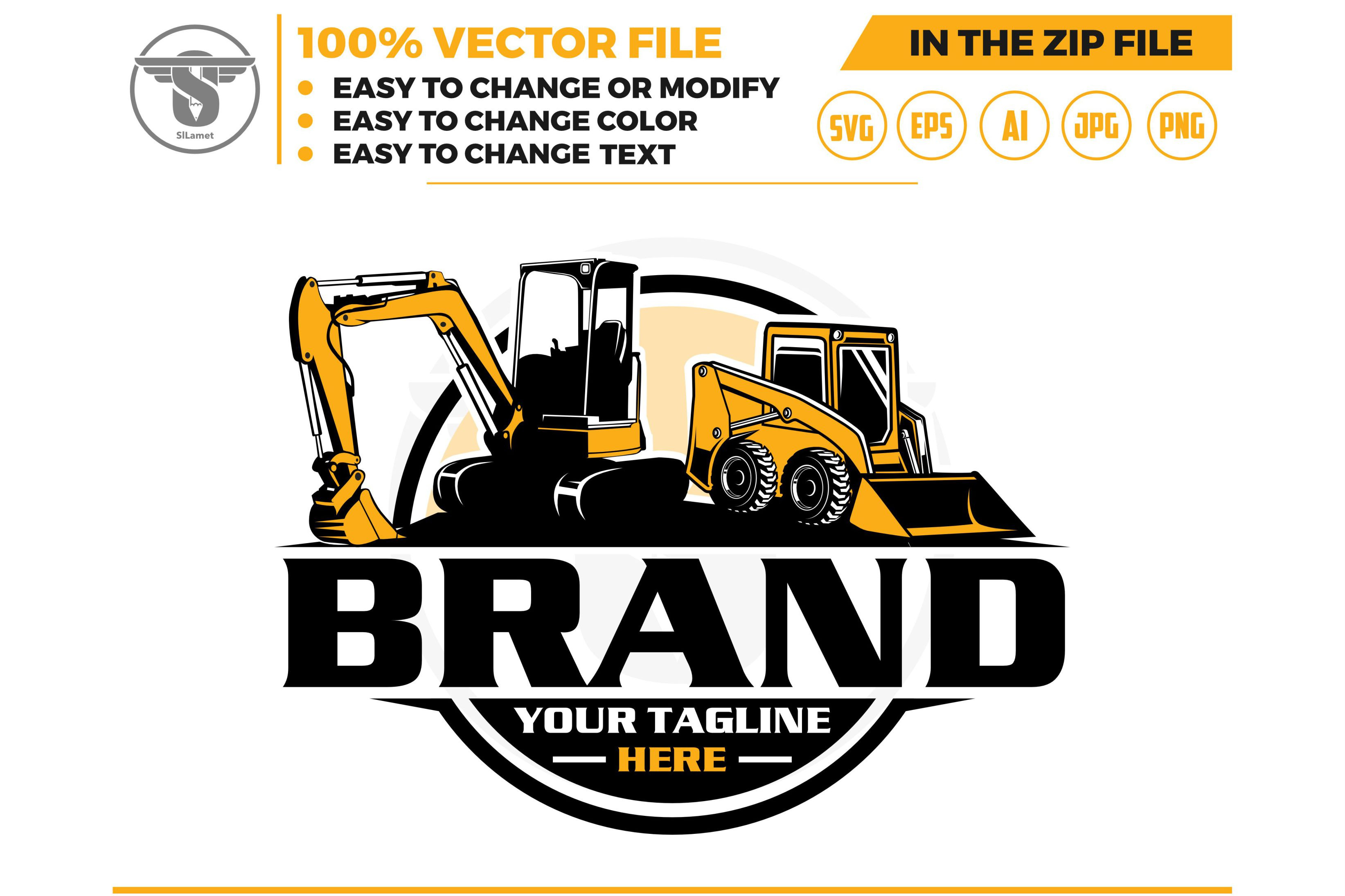 mini excavator and skid steer logo, a Branding & Logo Template by ...
