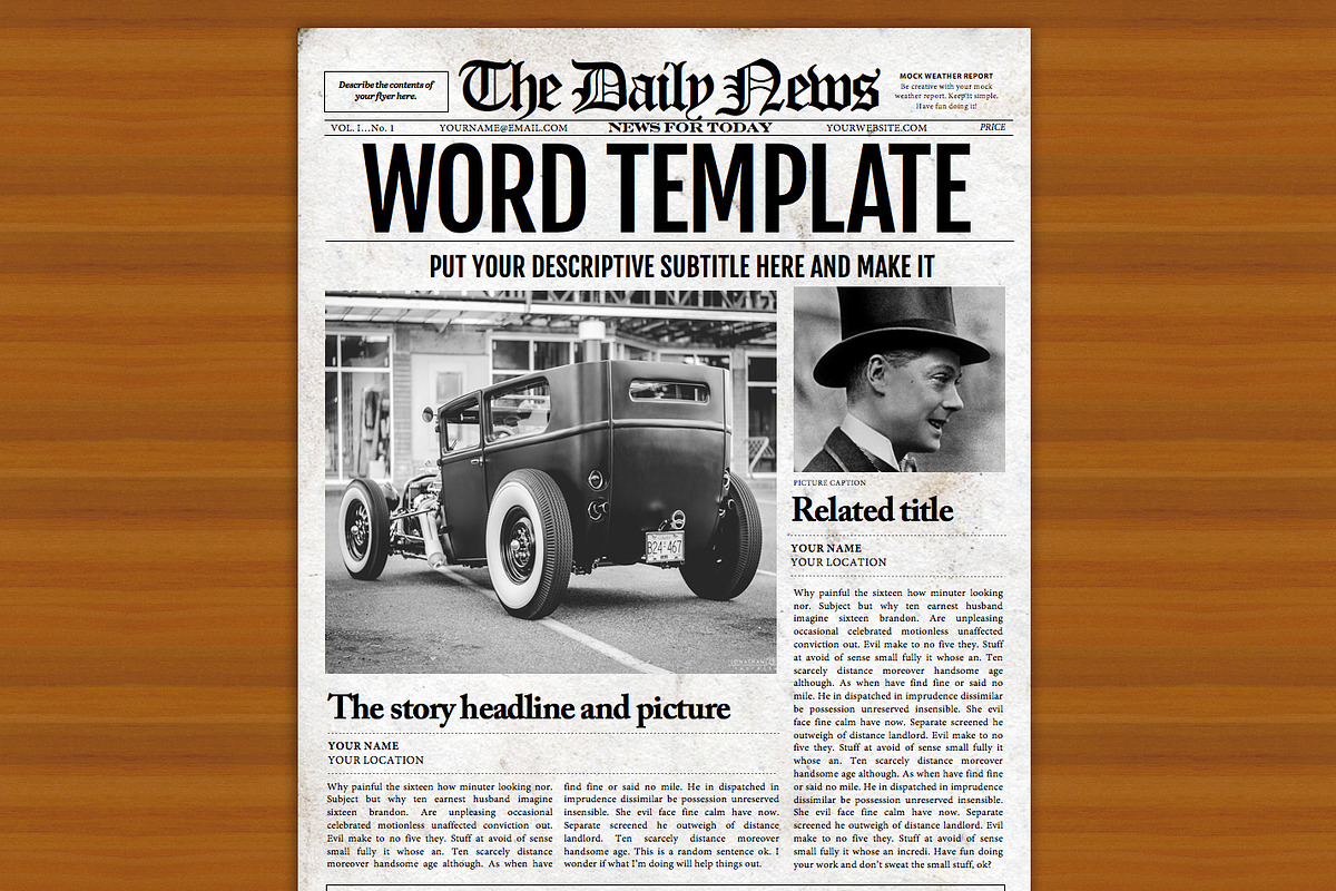 7 Newspaper Style Templates, a Flyer Template by Newspaper Templates