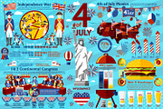 4th of July Infographics Set | Illustrations ~ Creative Market