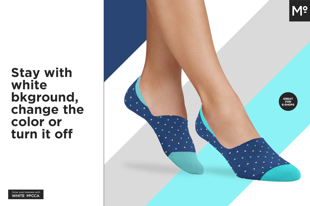 No Show Socks Mock-up, an Apparel Mockup by Mocca Mockups Store