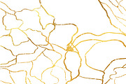 Gold kintsugi design isolated on, a Texture Illustration by Simple Patterns