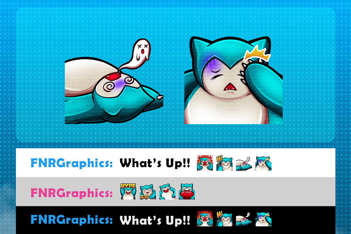 Snorlax Twitch Emotes | Creative Market