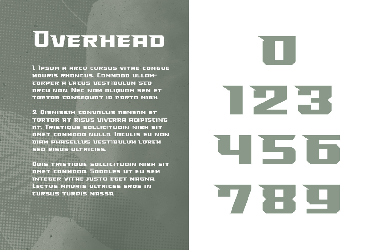 Overhead Typeface | Font, a Sans Serif Font by Headfonts