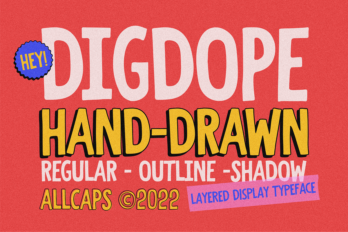 Digdope Handdrawn Typeface