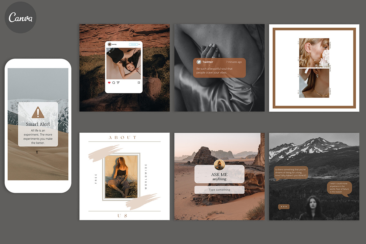 LYRA INSTAGRAM TEMPLATES CANVA, a Social Media Template by IsikChic