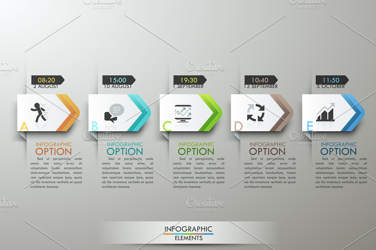 Modern Infographic Process Template, a Presentation Template by Andrew ...