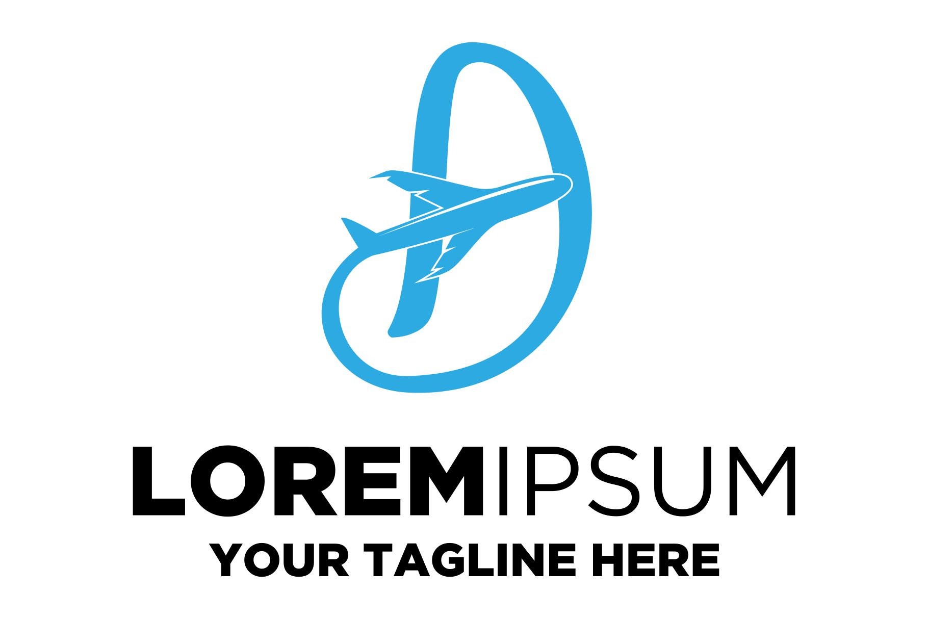 Letter D with plane logo, a Branding & Logo Template by REDVY CREATIVE