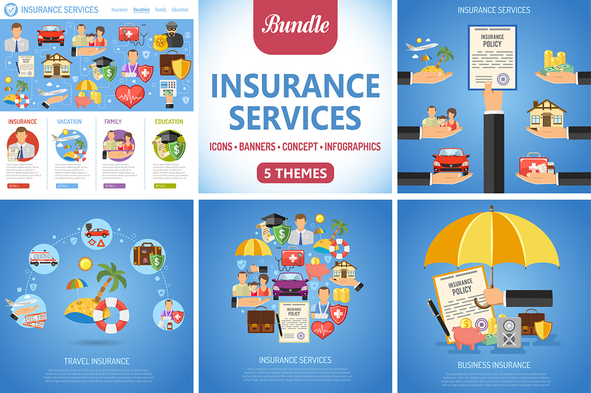 Insurance Services, an Education Illustration by TAlex | Creative Market