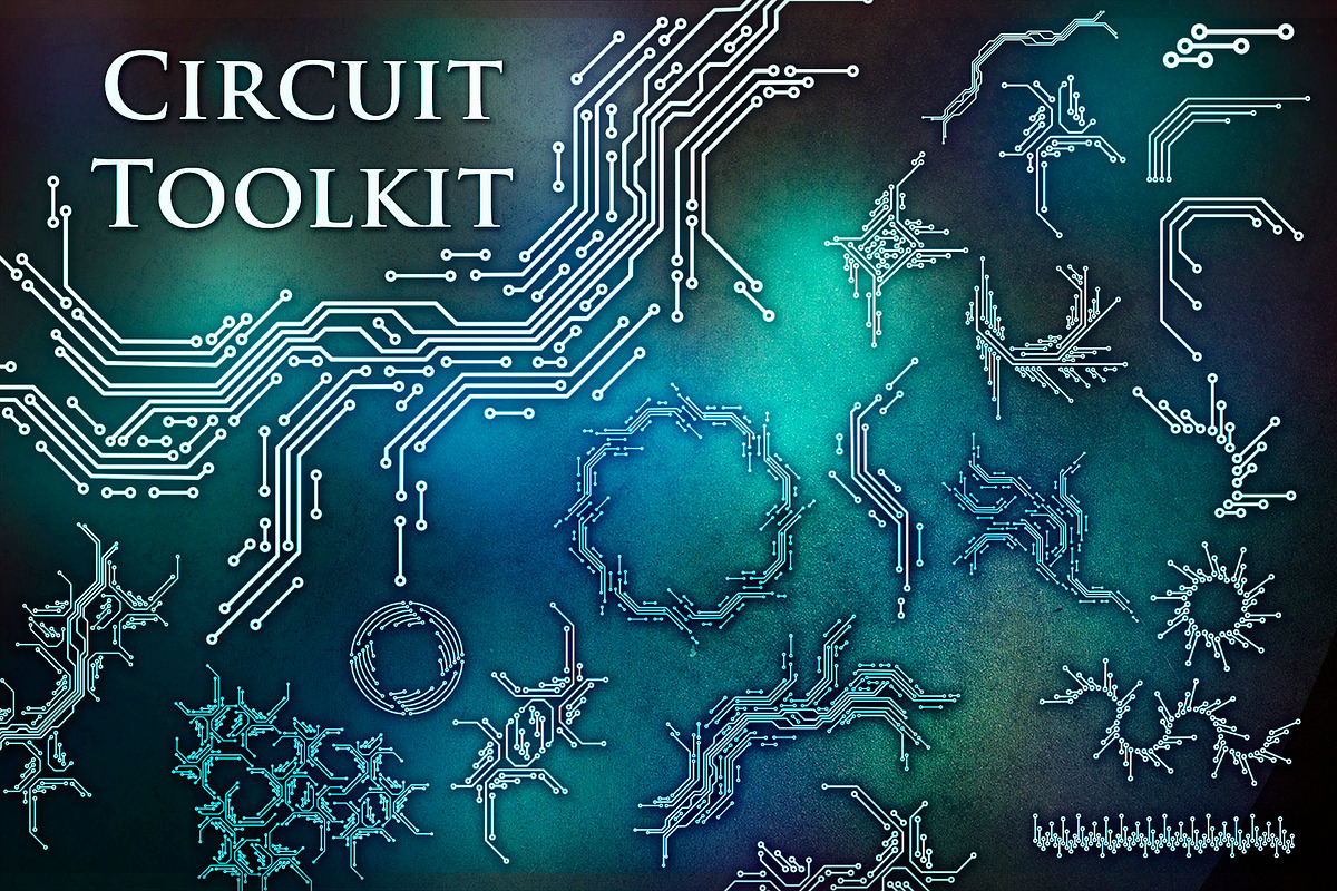 Circuit Toolkit(SVG/PNG/EPS/ABR), a Brush Add-On by xresch | Creative ...