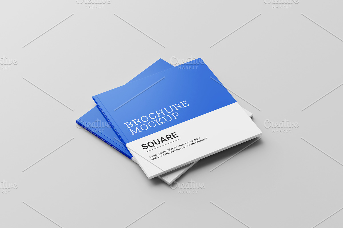 Square Brochure mockup 6 psd file, a Books & Magazine Mockup by ...