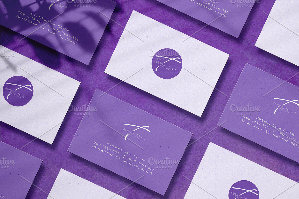 Purple Business card, a Business Card Template by IVONA