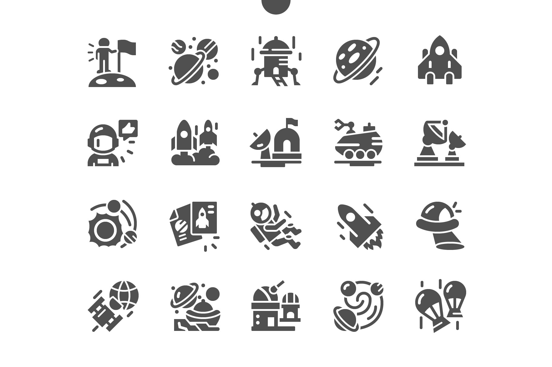 Space exploration Icons, a Solid Icon by Palau