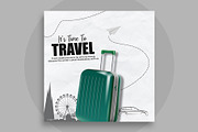 Travel Social Media Post Design, a Social Media Template by Getnex Studio