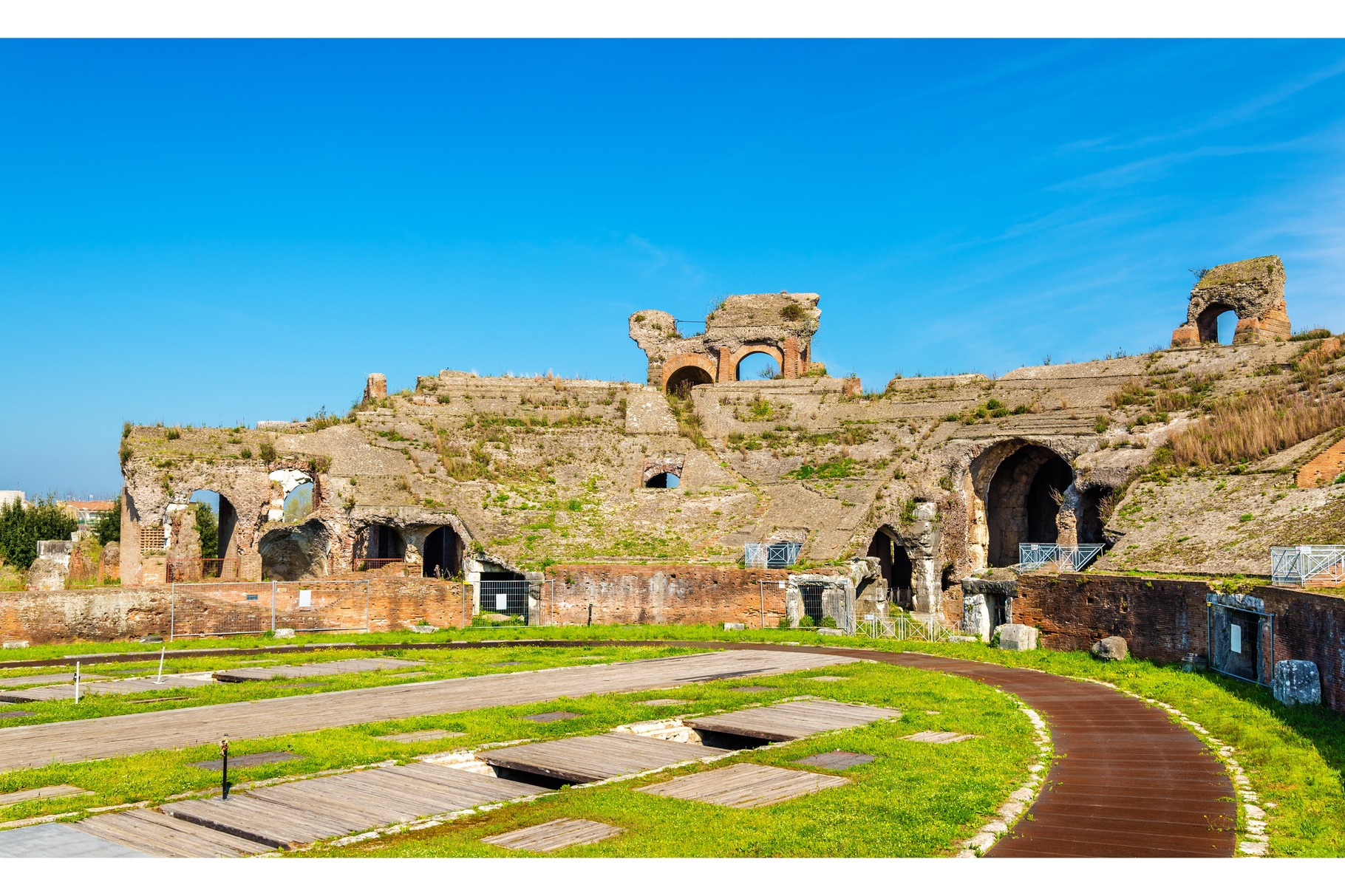 The amphitheater of capua the second biggest roman amphitheater stock ...