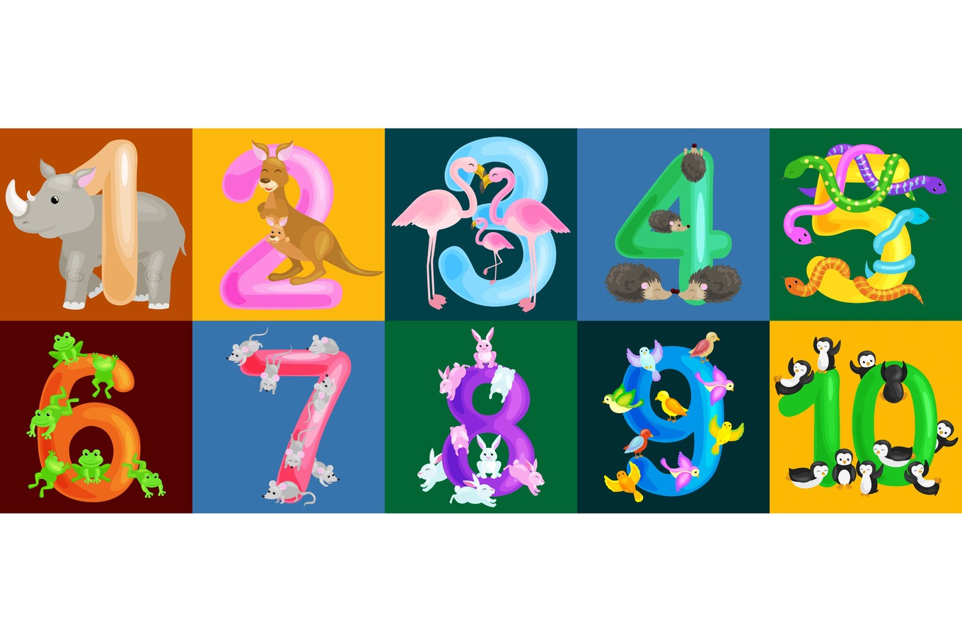 Set of ordinal numbers for teaching children counting with the ability ...