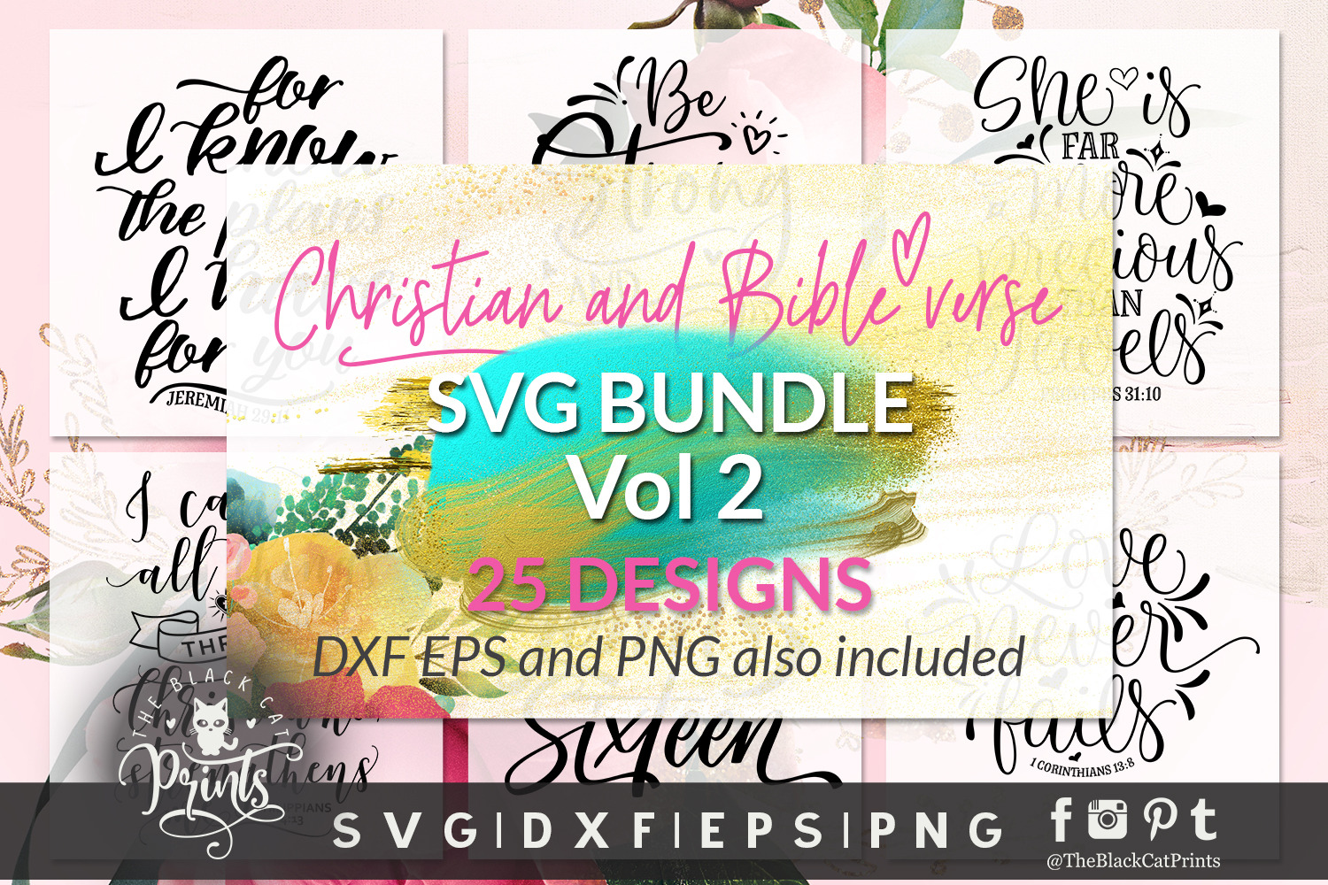 Christian SVG Bundle VOL 2 DXF PNG, an Illustration by ...
