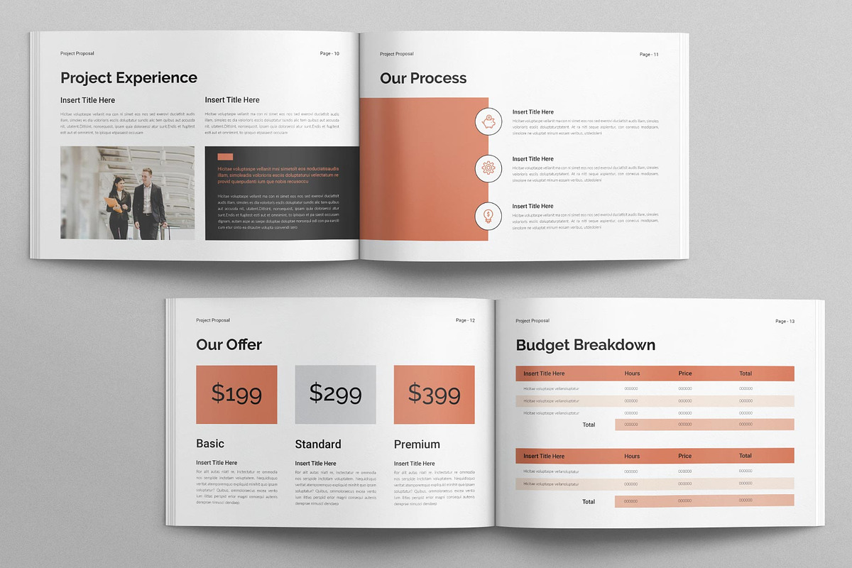 Project Proposal Template Landscape, a Brochure Template by TemplatesForest