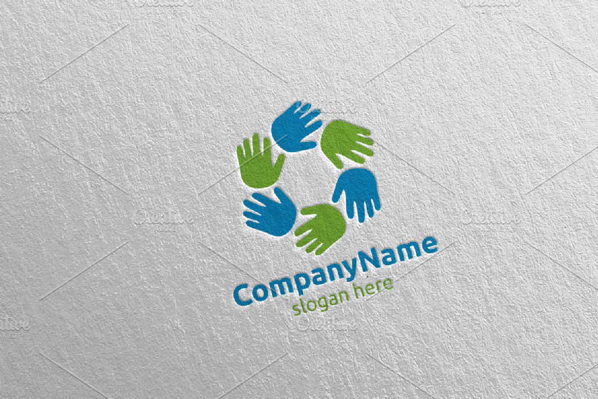 Colorful Children Hand Logo 10, a Branding & Logo Template by denayunebgt