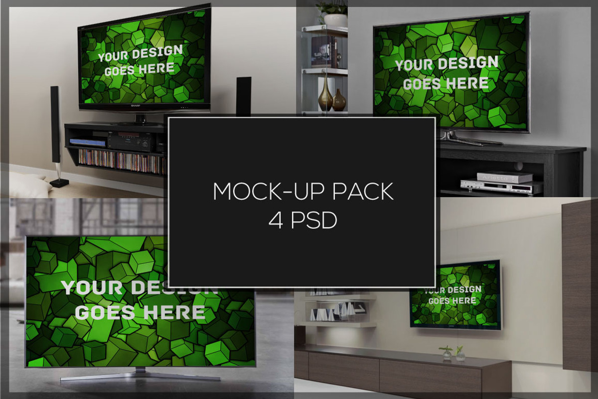 TV Mock-up Pack#2, a Mockup by vraiana