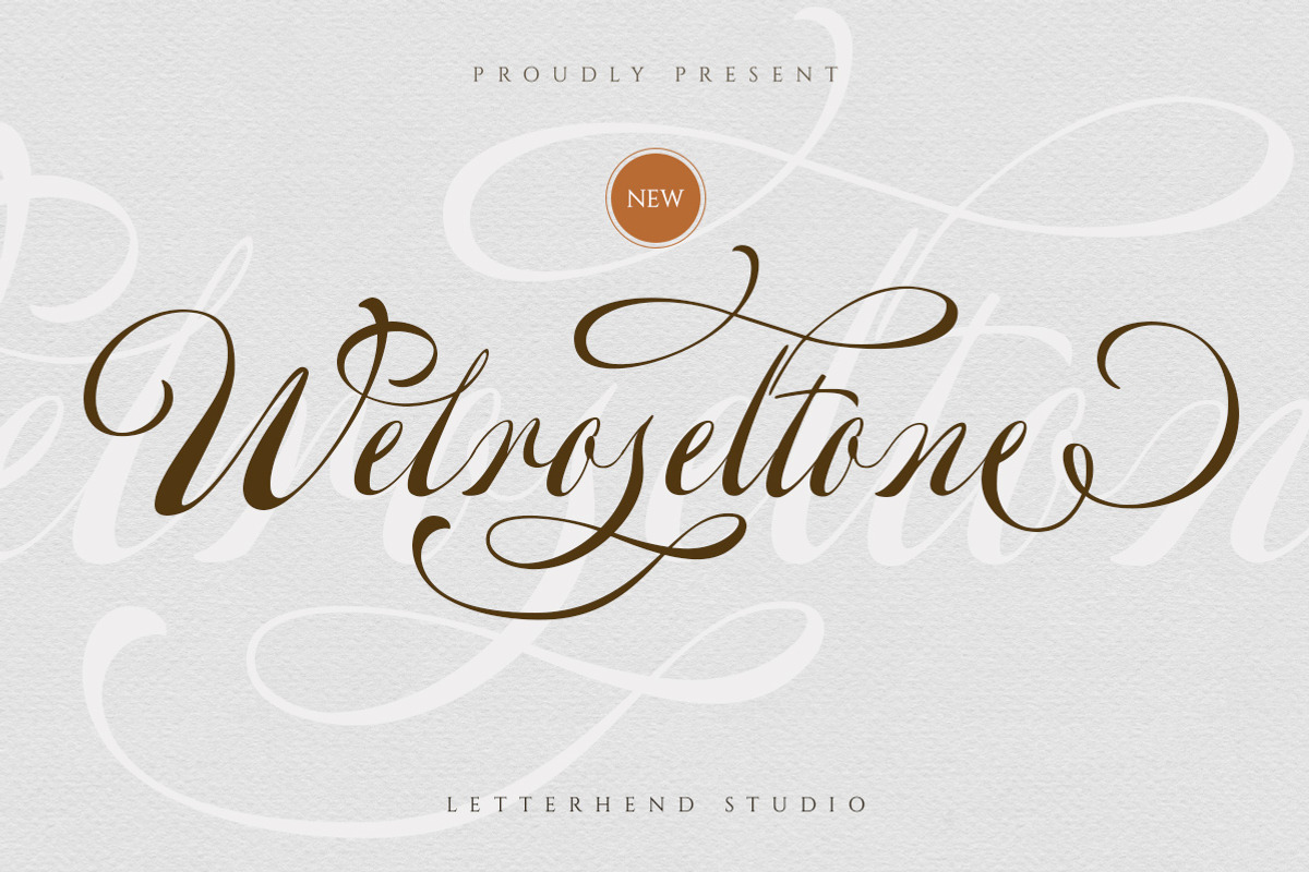 Welroseltone - Unique Script Font, a Script Font by Letterhend Studio