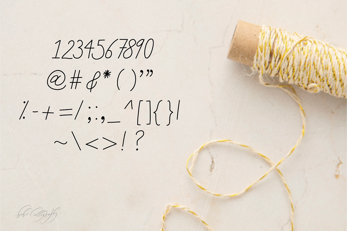 Perfectly Imperfect - Handmade font, a Script Font by BohoCalligraphy