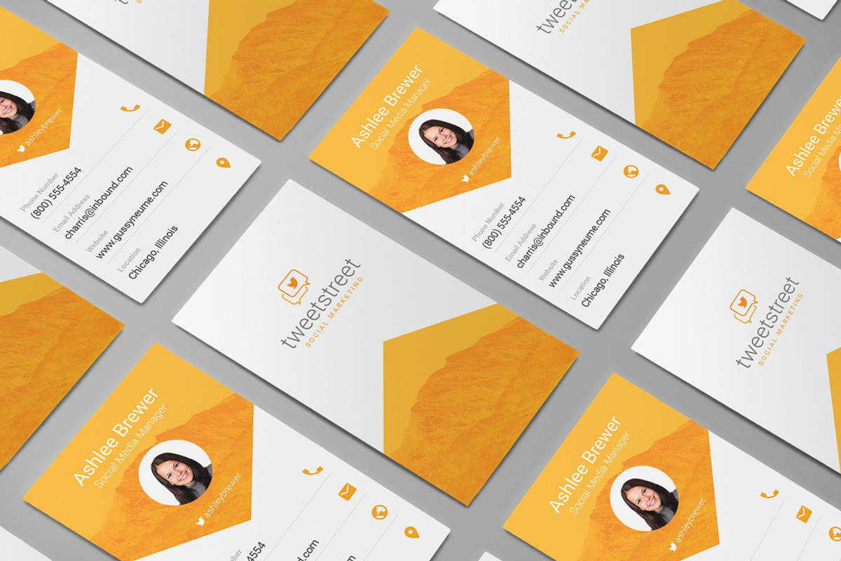Sleek Material Design Business Card, a Business Card Template by ...