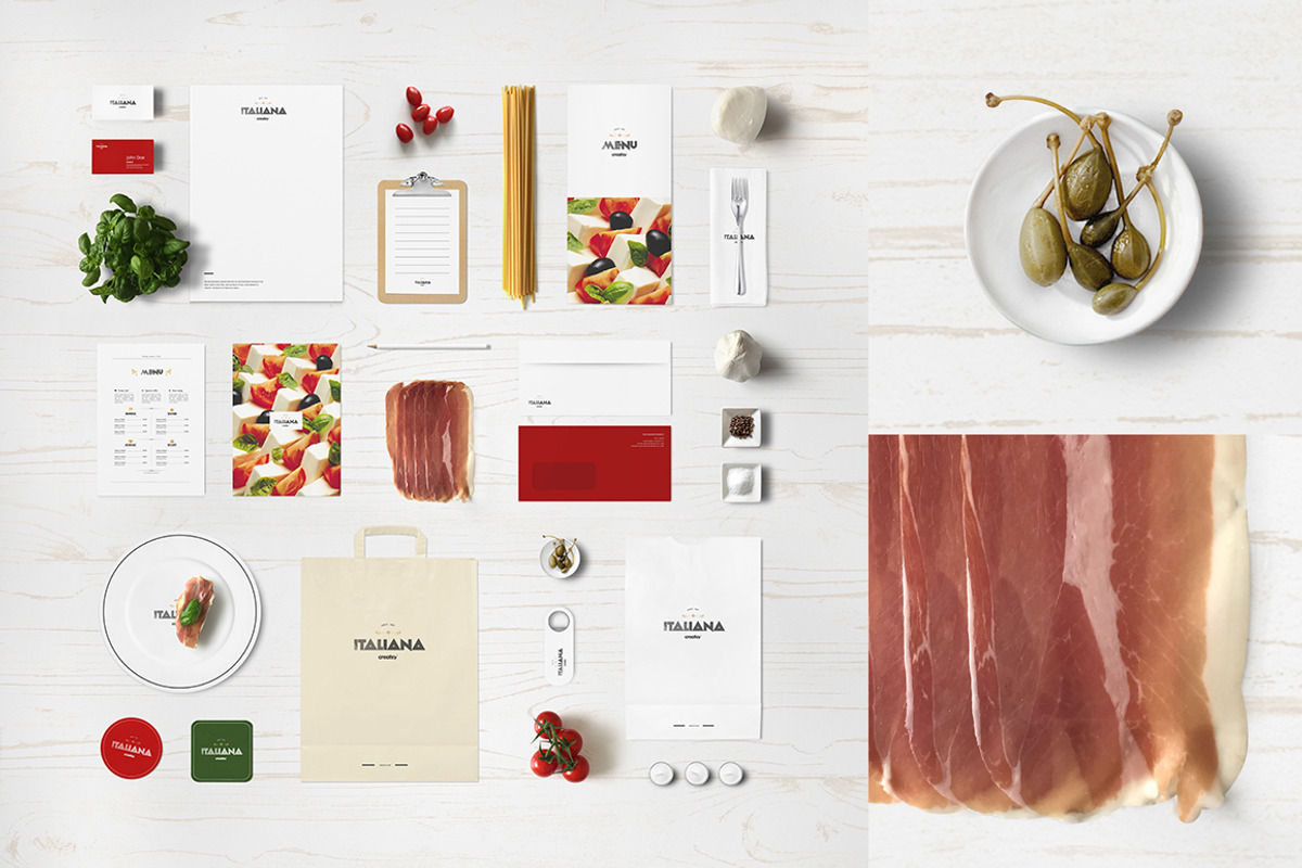 Italian Restaurant Mockup, a Mockup by Creatsy | Creative Market