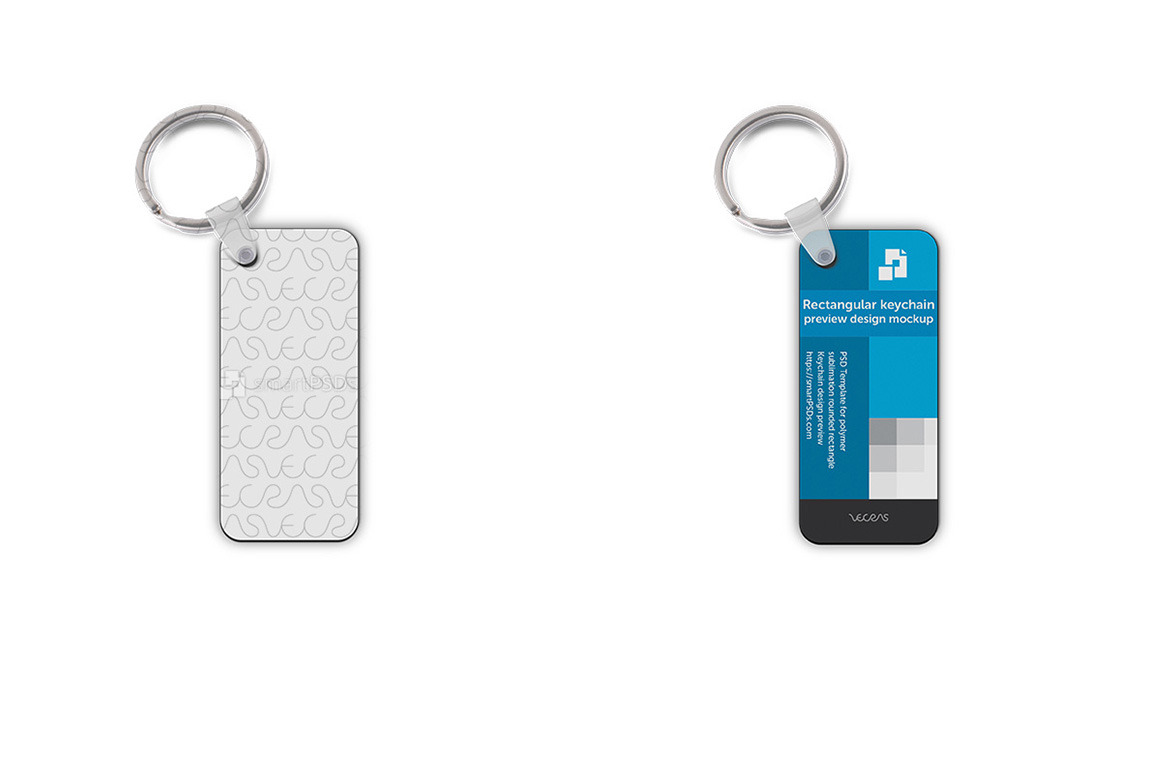 Rectangle Shape Keyring Mockup, a Mockup by VecRas