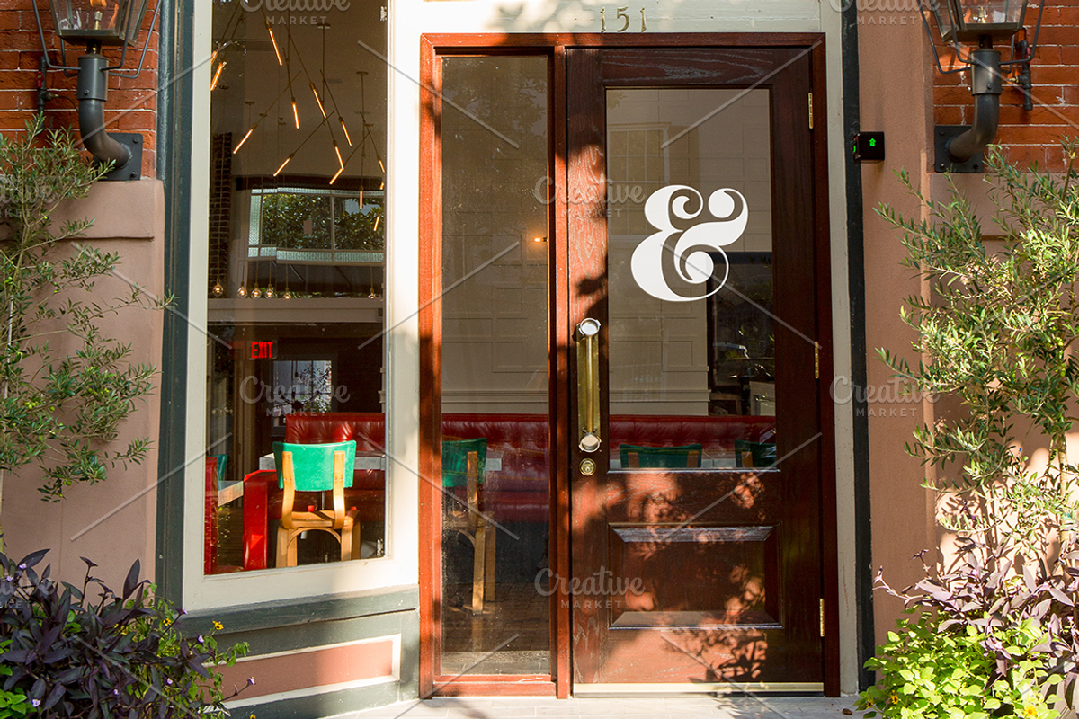 Cafe Storefront PSD Mockup #1, a Product Mockup by Construct Supply Co.