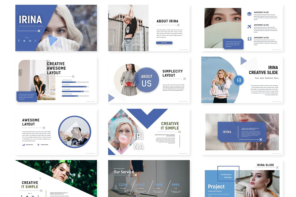 Irina - Powerpoint Template, a Presentation Template by AQR Studio