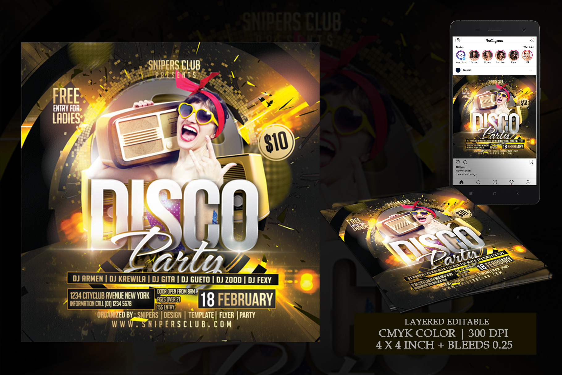 Disco Party Flyer, a Flyer Template by DreamColor