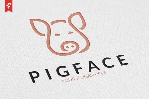 Pig Face Logo, a Branding & Logo Template by ft.studio