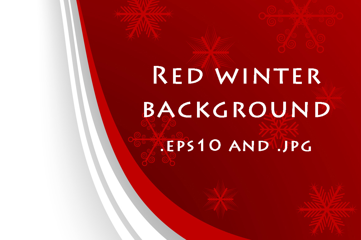 Red abstract winter background, a Decorative Illustration by Vjom