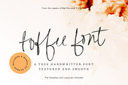 Toffee Handwritten Font & Extras, a Script Font by VladCristea