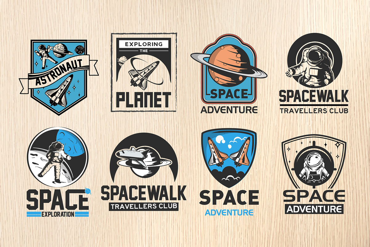 Vintage Space and Astronaut Logo, an Object Graphic by Guavanaboy